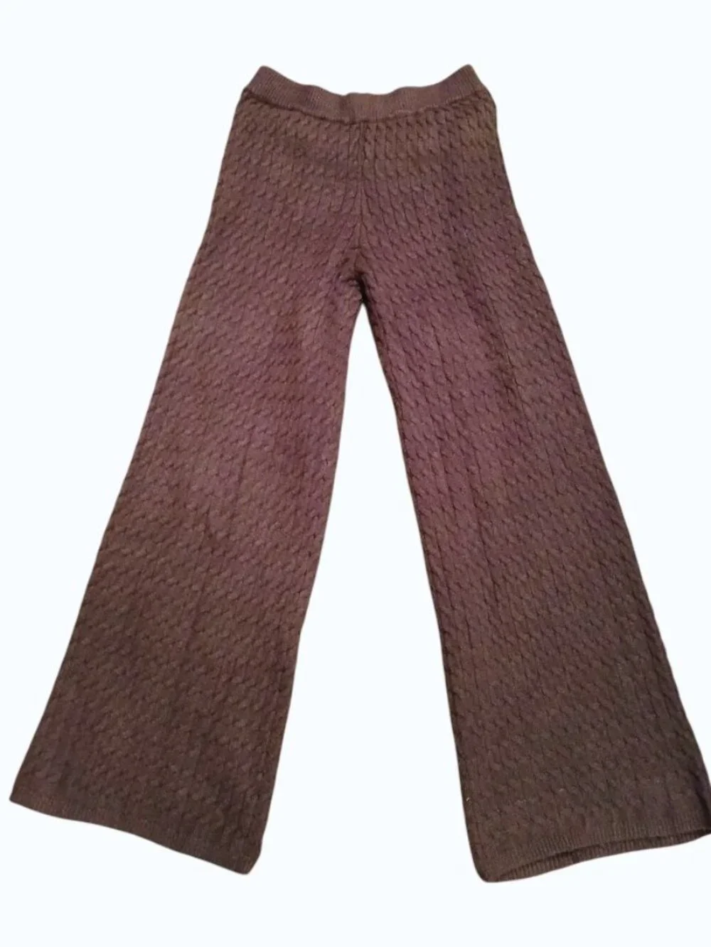 Gilli | Pants & Jumpsuits | Gilli Brown Cable Knit Sweater Wide Leg ...
